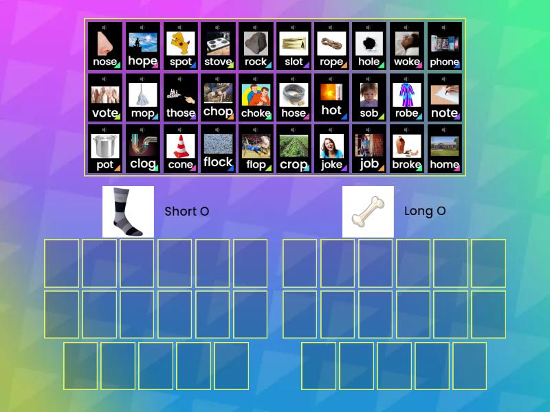 Short O vs Long O (CVCe) - Group sort