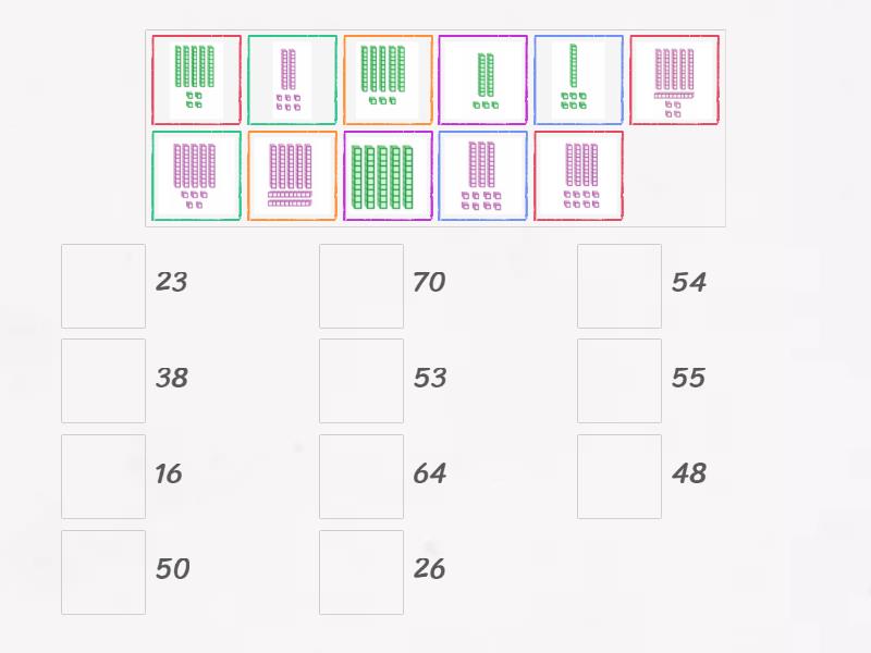 Read the number level 1 - up to 100 - Match up