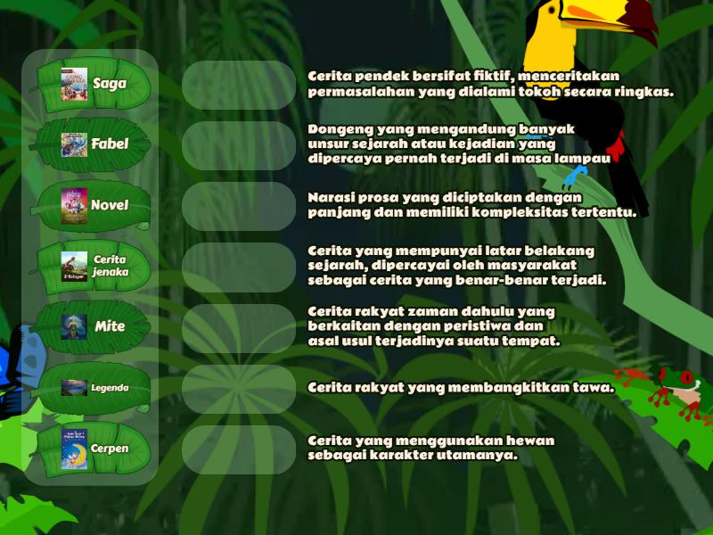 Jenis-jenis Cerita Fiksi - Match up