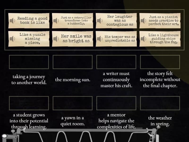 L8 U7 Analogies 1, Comparisons - Match up