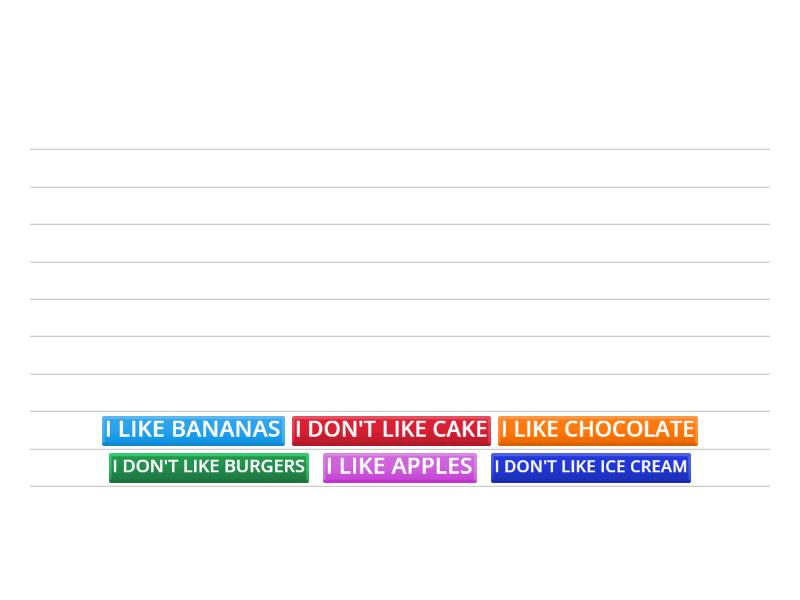 LIKES AND DISLIKES - Word magnets