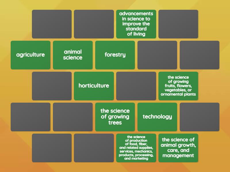 Agriculture - Matching pairs