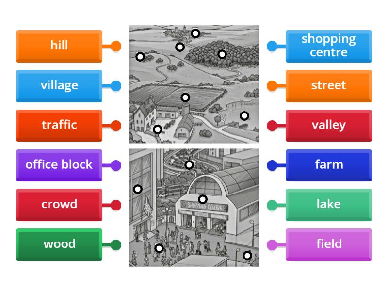 Solutions Elem 5C Town/Country - Labelled diagram