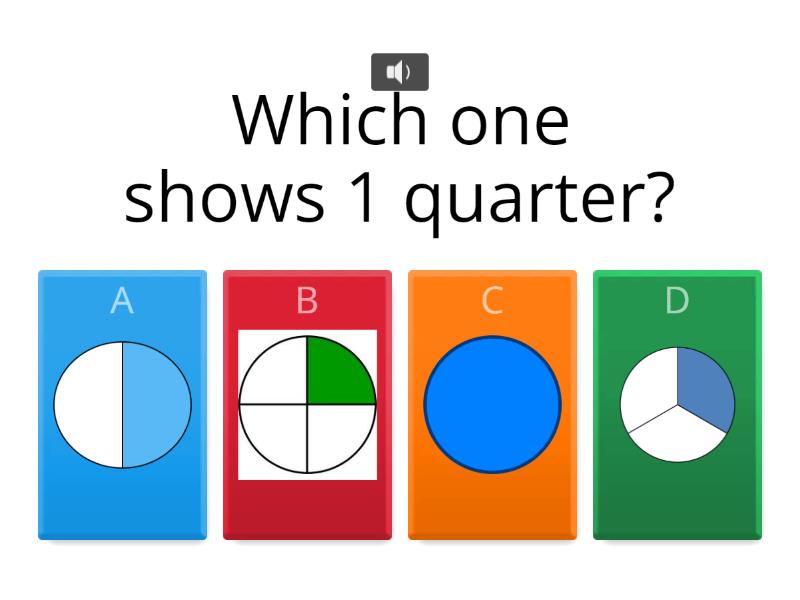 Fraction Practice (half, fourth, quarter, whole) - Quiz