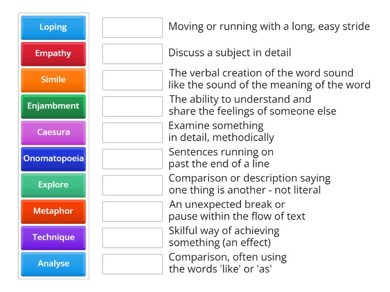 Key Vocab Match Up