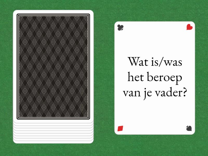 Rondje over 'werk' - Speaking cards