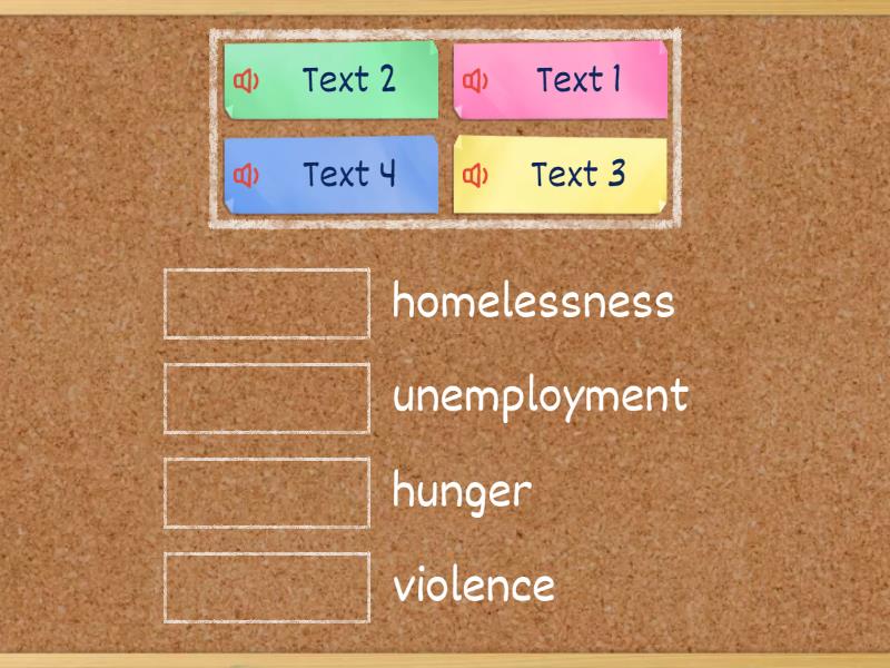 Match the text with its name - Match up