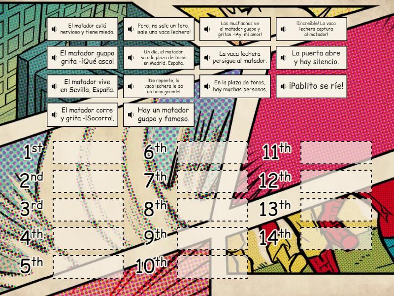 El Matador Guapo Retell - Rank order