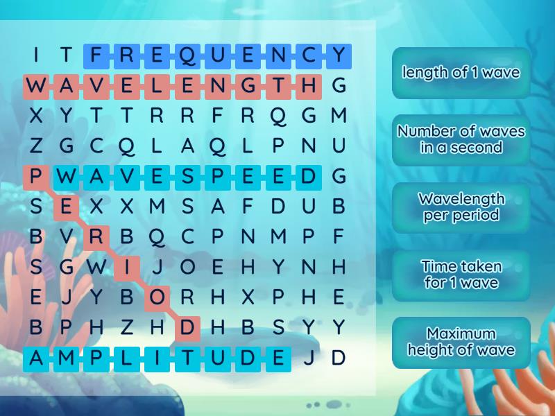Properties of Waves-2 - Wordsearch
