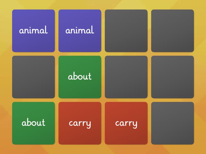 Unit 4 - Week 1 - First Grade Wonders High Frequency Words - Matching pairs