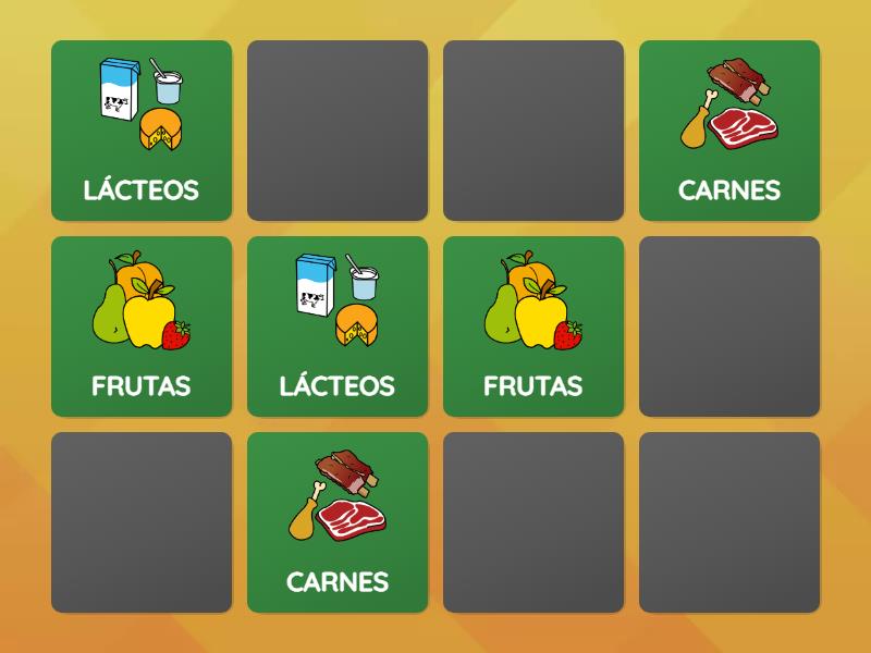 MEMORY TIPOS ALIMENTOS - Matching pairs