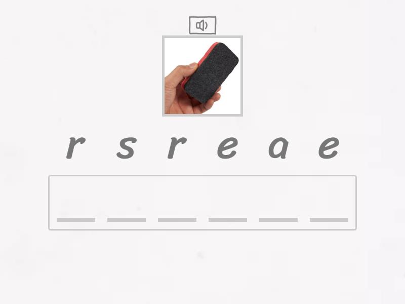 School objects - Anagrama