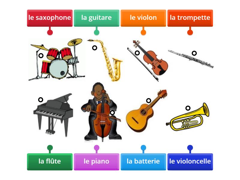 Vocabulaire - Les Instruments de Musique - Labelled diagram