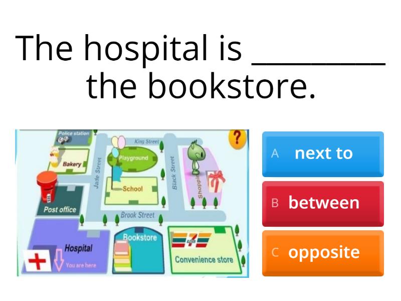 Unit 6 - Giving direction (Preposition) - Quiz