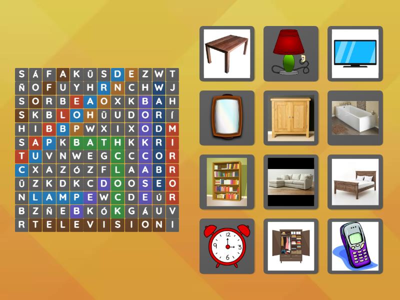 PARTS OF THE HOUSE - Wordsearch