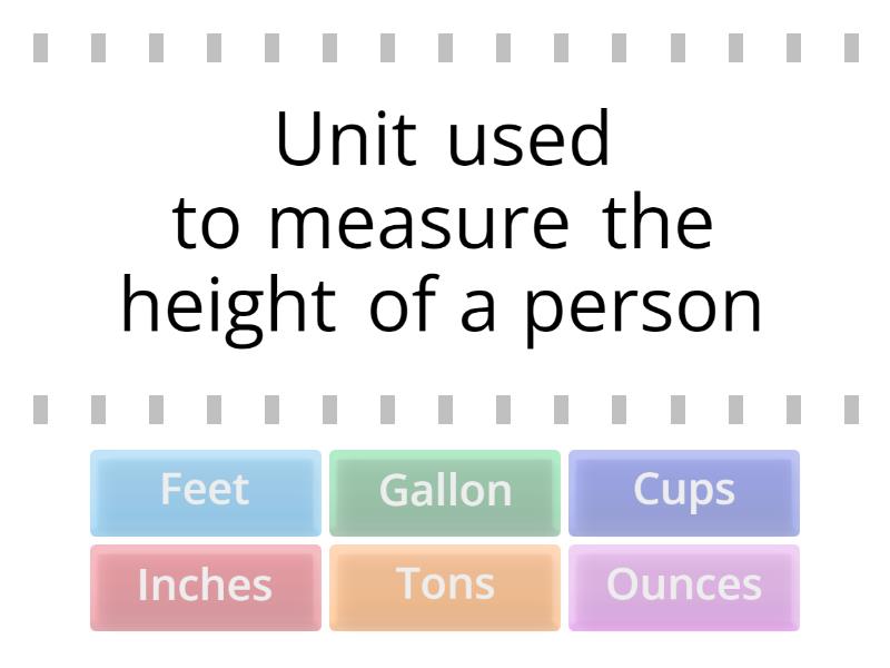 Customary Measurements - Find the match