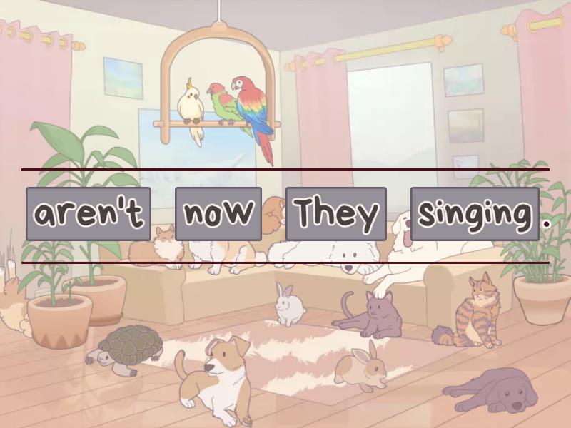 Present Continuous Negative - Unjumble