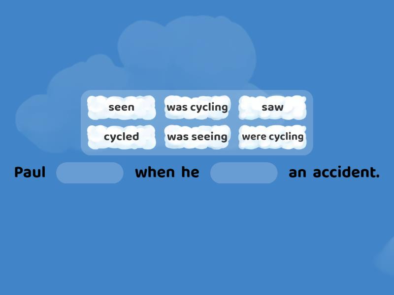 Simple past and past Continuous - Missing word