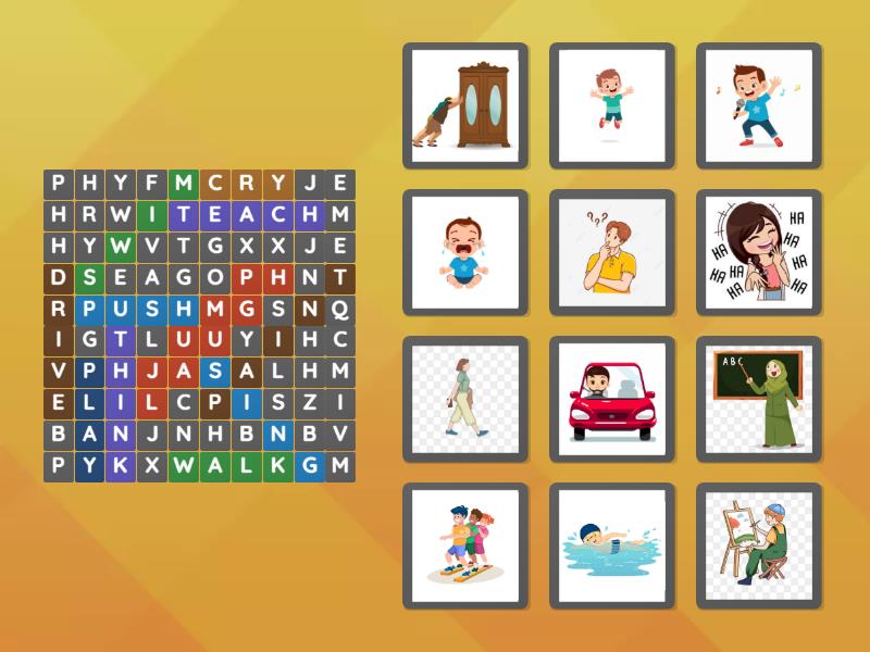 Action Verbs - Wordsearch