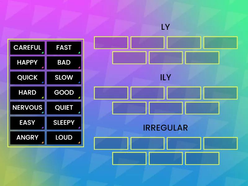 adverb of manner - Group sort