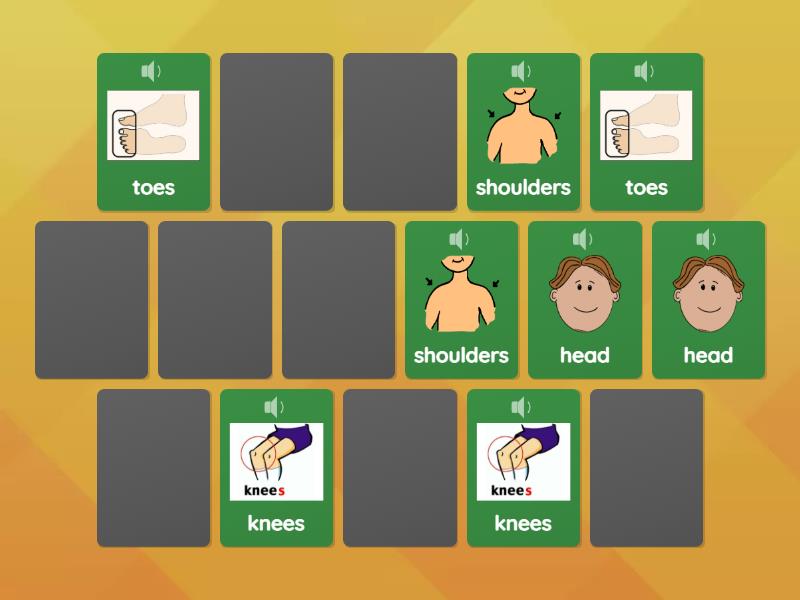 Body Parts G1 - Matching pairs