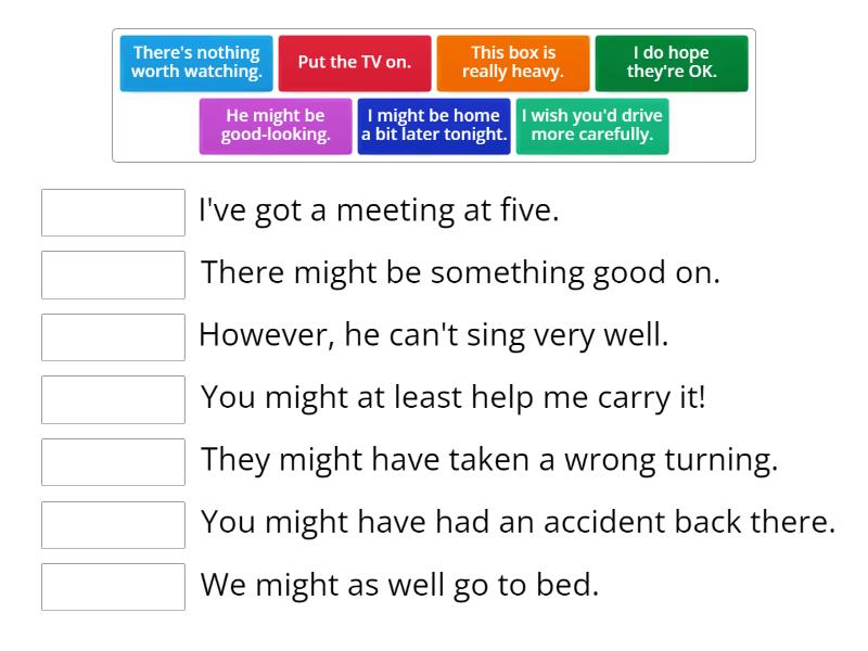 C1 Adv1 U1 modals (p. 6 ex. 1) - Match up