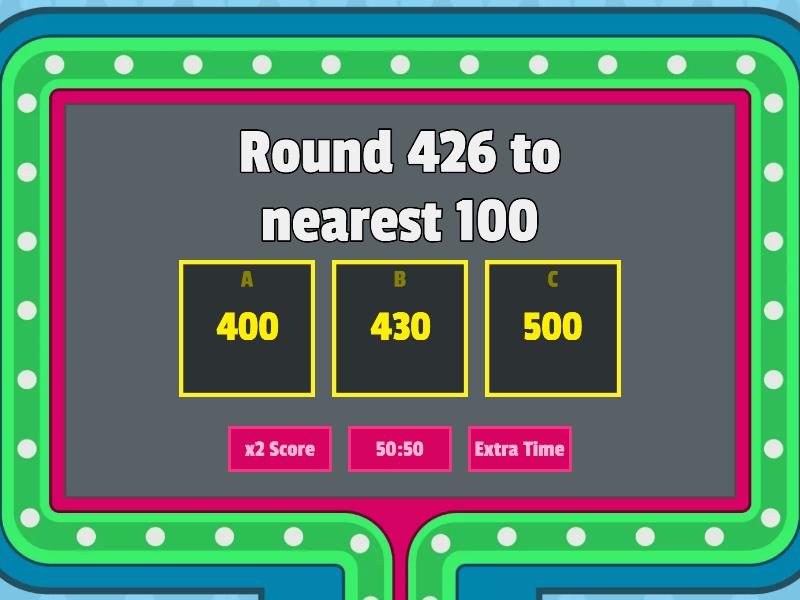 Round Multi Digit Numbers - Gameshow quiz