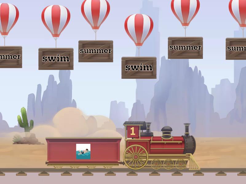 summer trains for Liz - Balloon pop