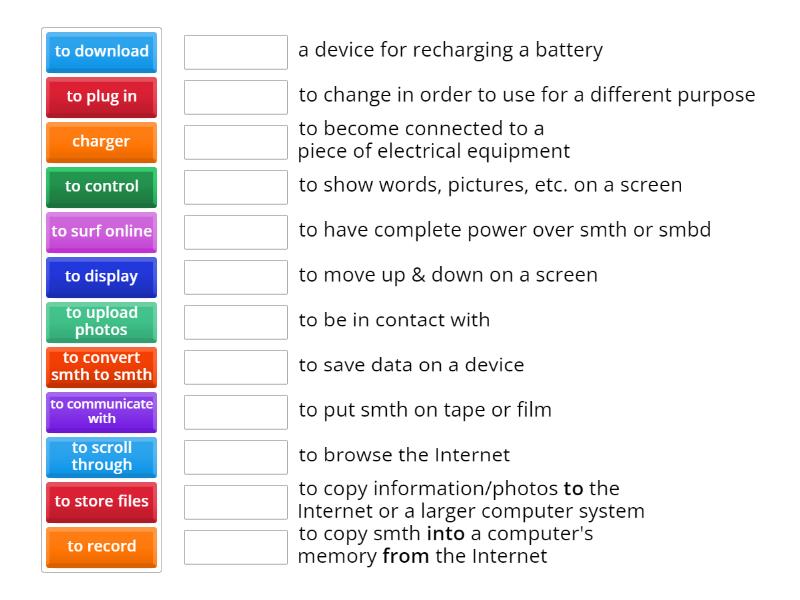 Module 6. Technology 9a&b - Match up