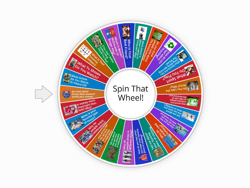 Wheel Of Questions! General Questions_A1_A2 - Spin the wheel