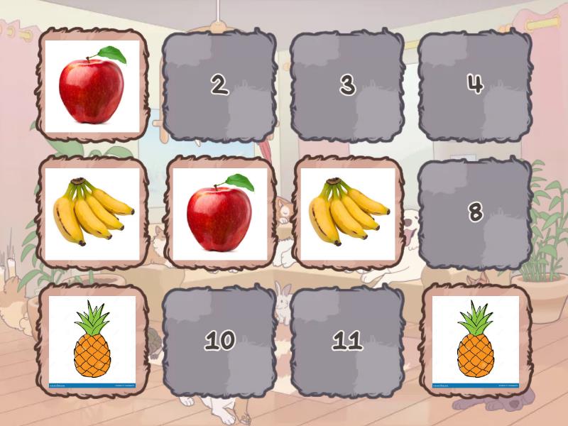 fruits memory game - Matching pairs