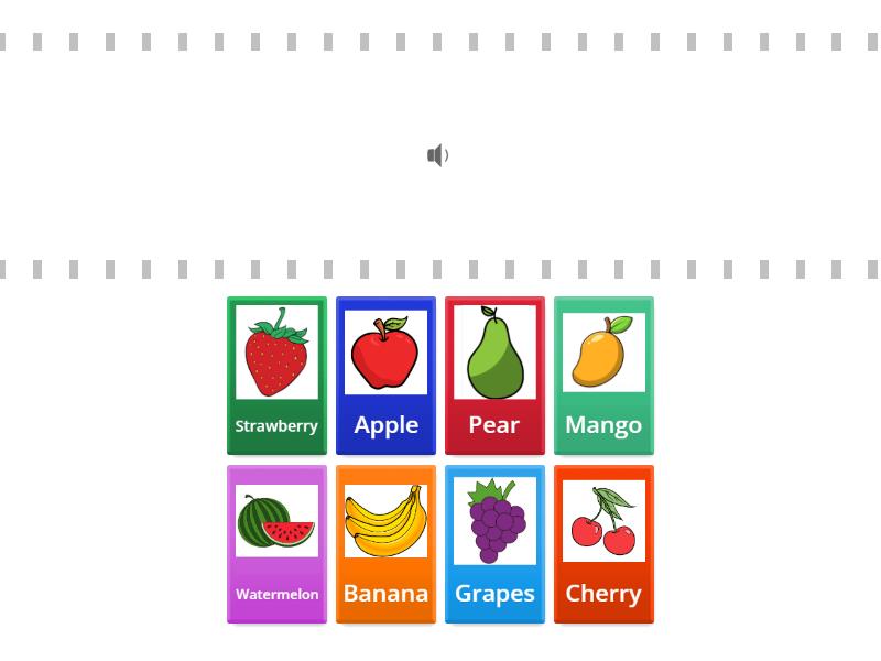 Matching Audio - Fruits - Find the match