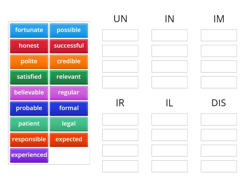 ACV3- Prefixes - Group sort