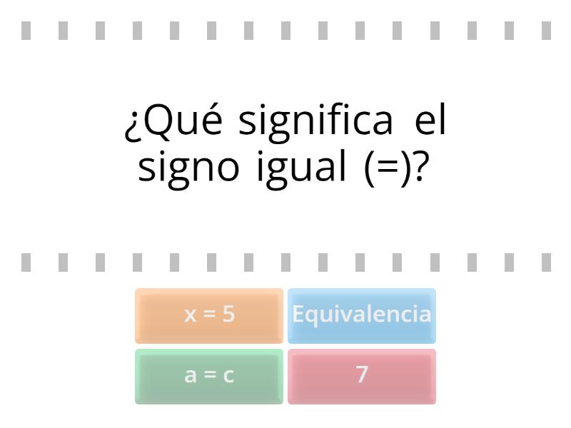 Introducción al Uso del Signo Igual y Equivalencias - Cada oveja con su ...