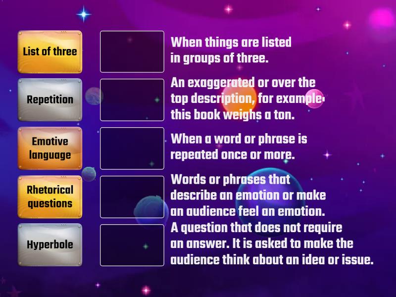 211 Persuasive Techniques - Match up