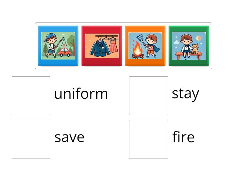 Interactive Activity: Identify 4 new words. - Match up
