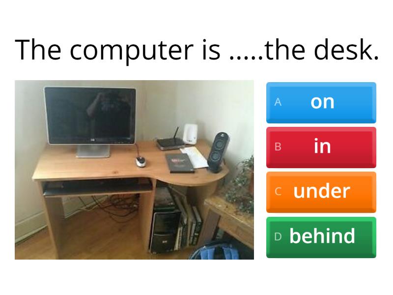 ESOL Pre Entry - Prepositions of place - Quiz