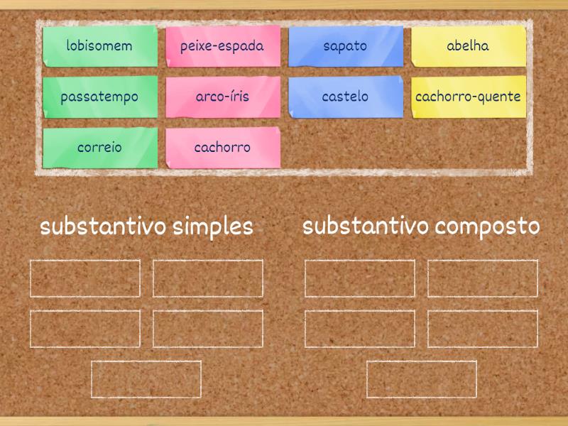 Cópia Substantivo simples e composto - Group sort