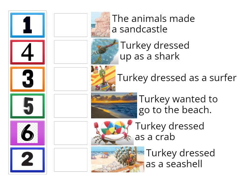 Turkey's Sandtastic Beach Day Sequence - Match up