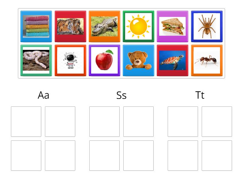 S, A, T phonics review games updated pix - Group sort