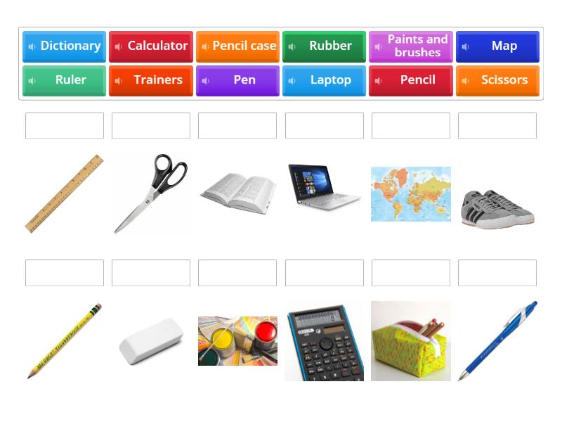 School objects - Match up