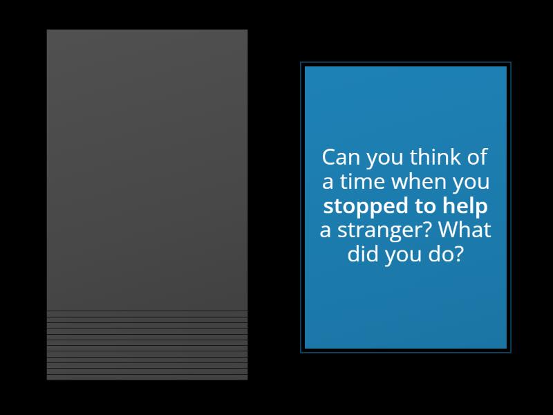 Verb patterns (speaking) - Speaking cards