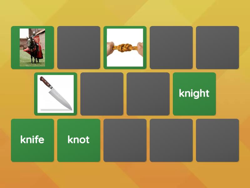 Silent Letters - Matching pairs