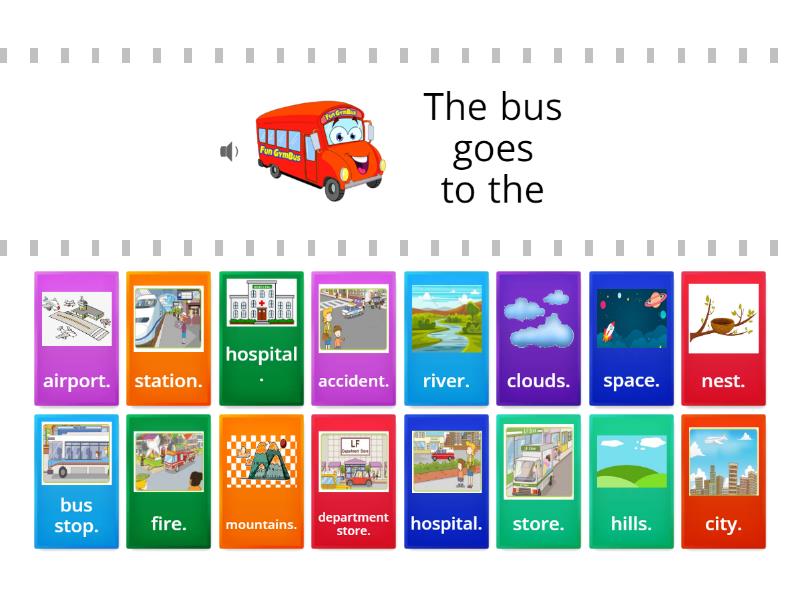 Things that go- transportation and places - Find the match