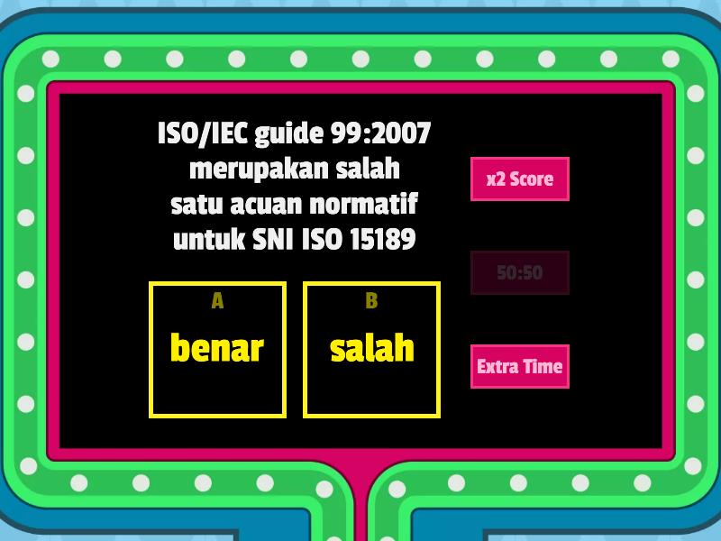 Pemahaman SNI ISO 15189 - Gameshow quiz