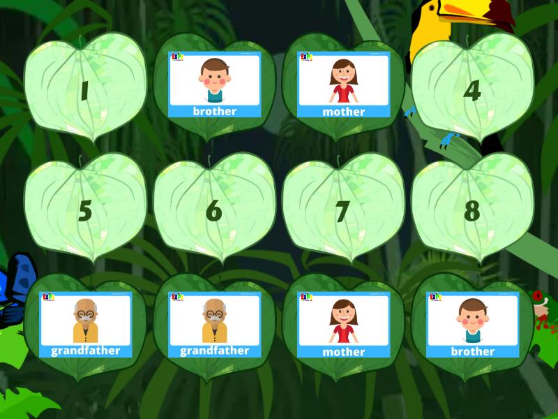 Family Members - Memory game - Matching pairs