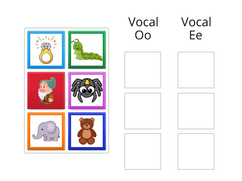 Clasificar las imágenes que tienen el mismo sonido inicial. - Group sort