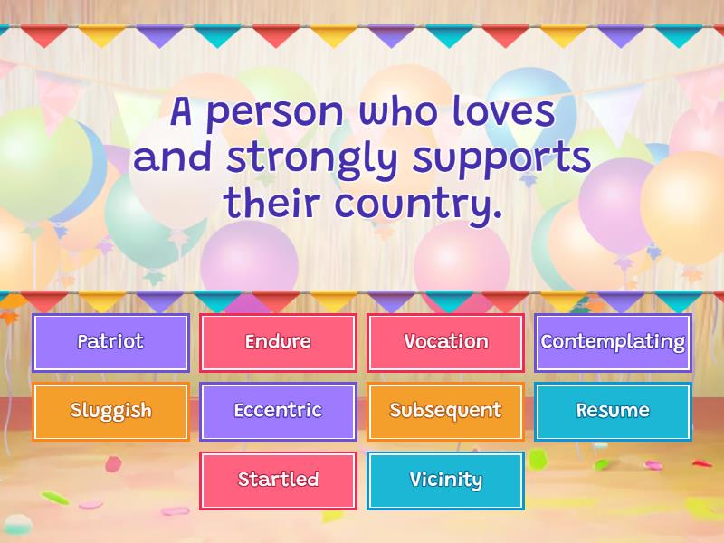 HW Eiken Pre-1 Vocabulary - Find the match