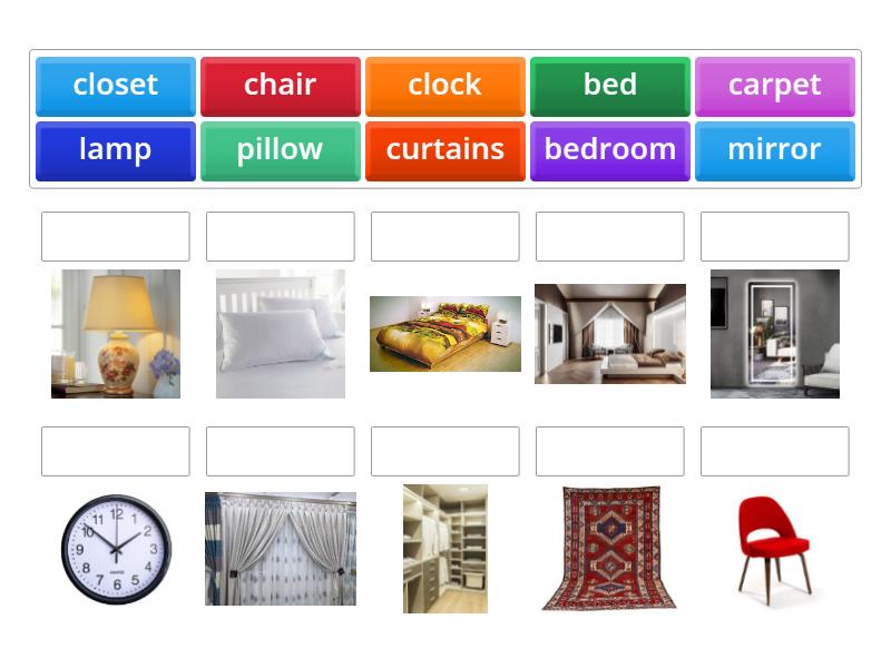 bedroom-vocabulary - Match up