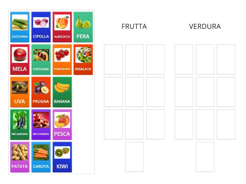 FRUTTA E VERDURA - Group sort